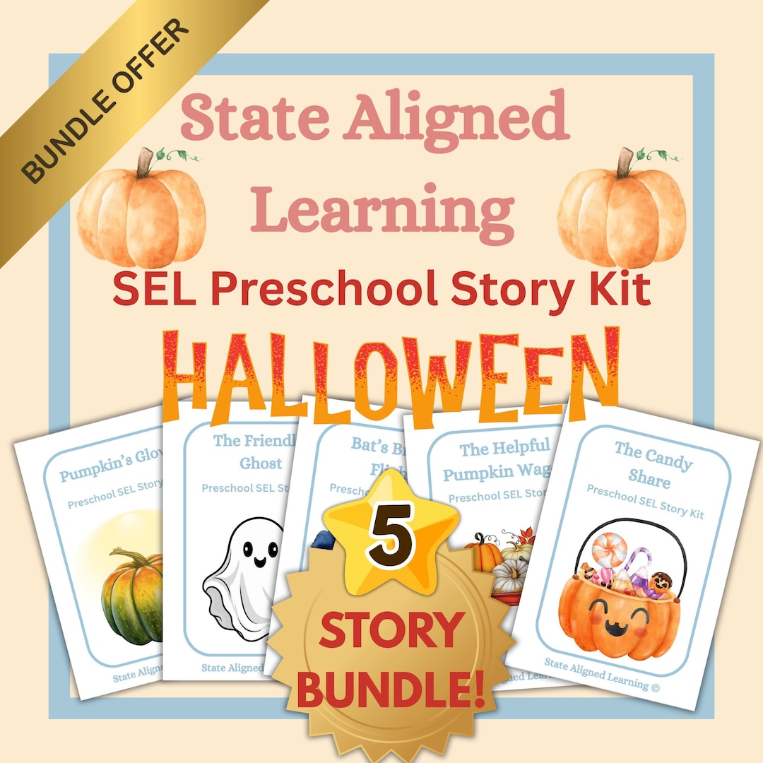 Halloween SEL Story Kit Bundle: Preschool Social Emotional Learning ...