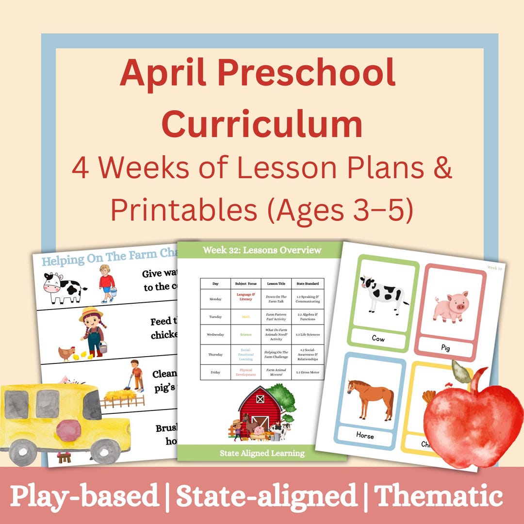 April Preschool Lesson Plans | Preschool Curriculum | Spring Learning ...