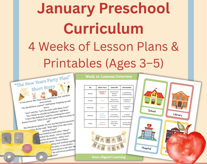 Winter Activities for Preschool/5-day Lesson Plan With Crafts, Literacy ...