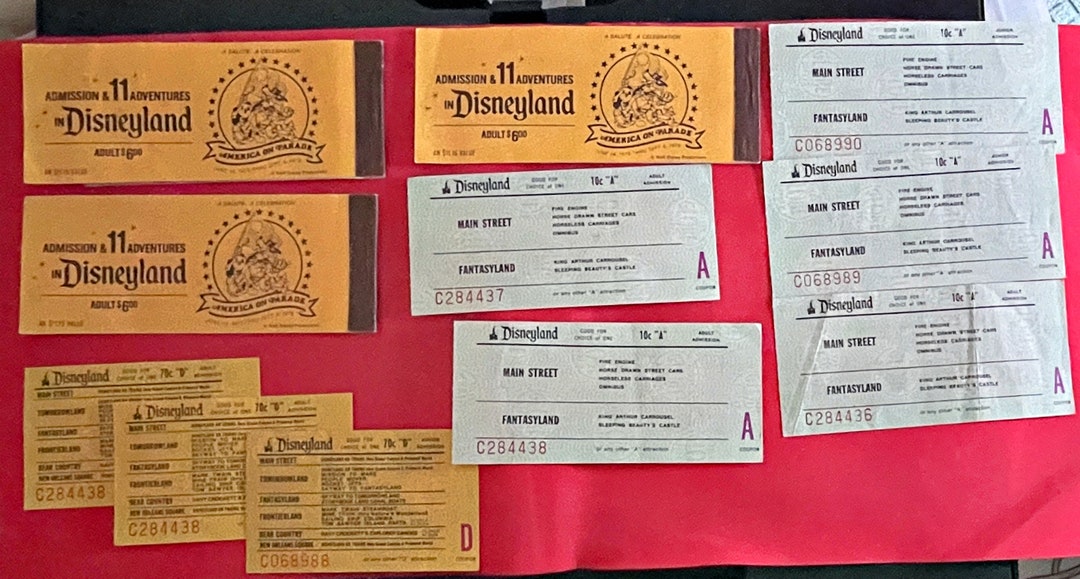 4 Vintage Disney Ticket Book - Etsy