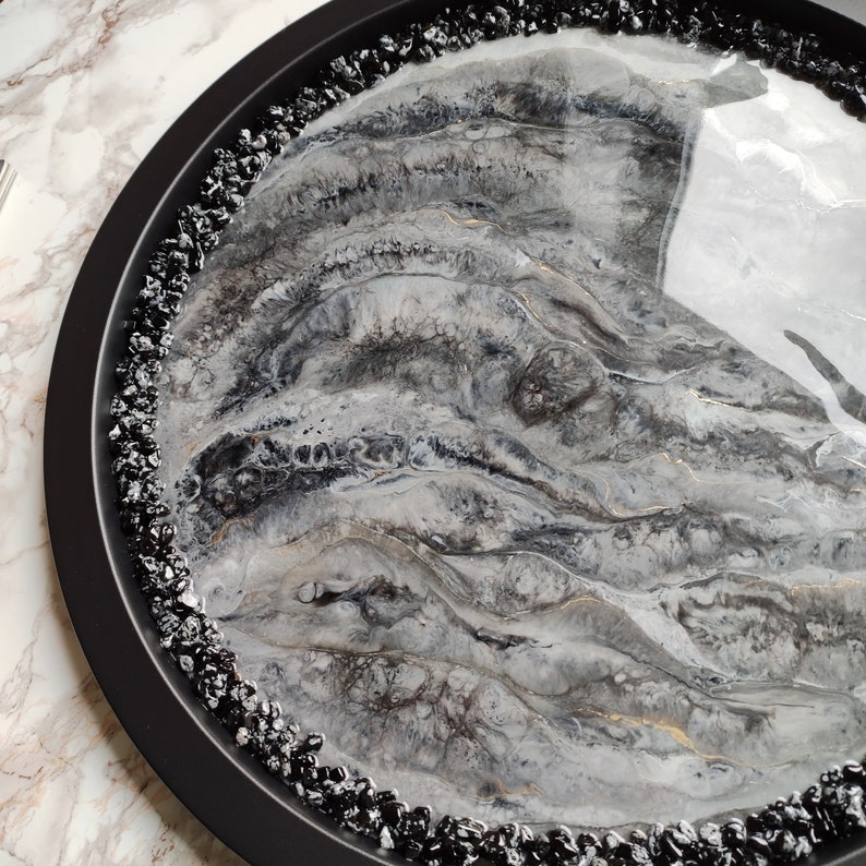 Resin Side Table Round Coffee Table Small Resin Table - Etsy