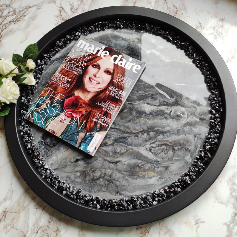 Resin Side Table Round Coffee Table Small Resin Table - Etsy