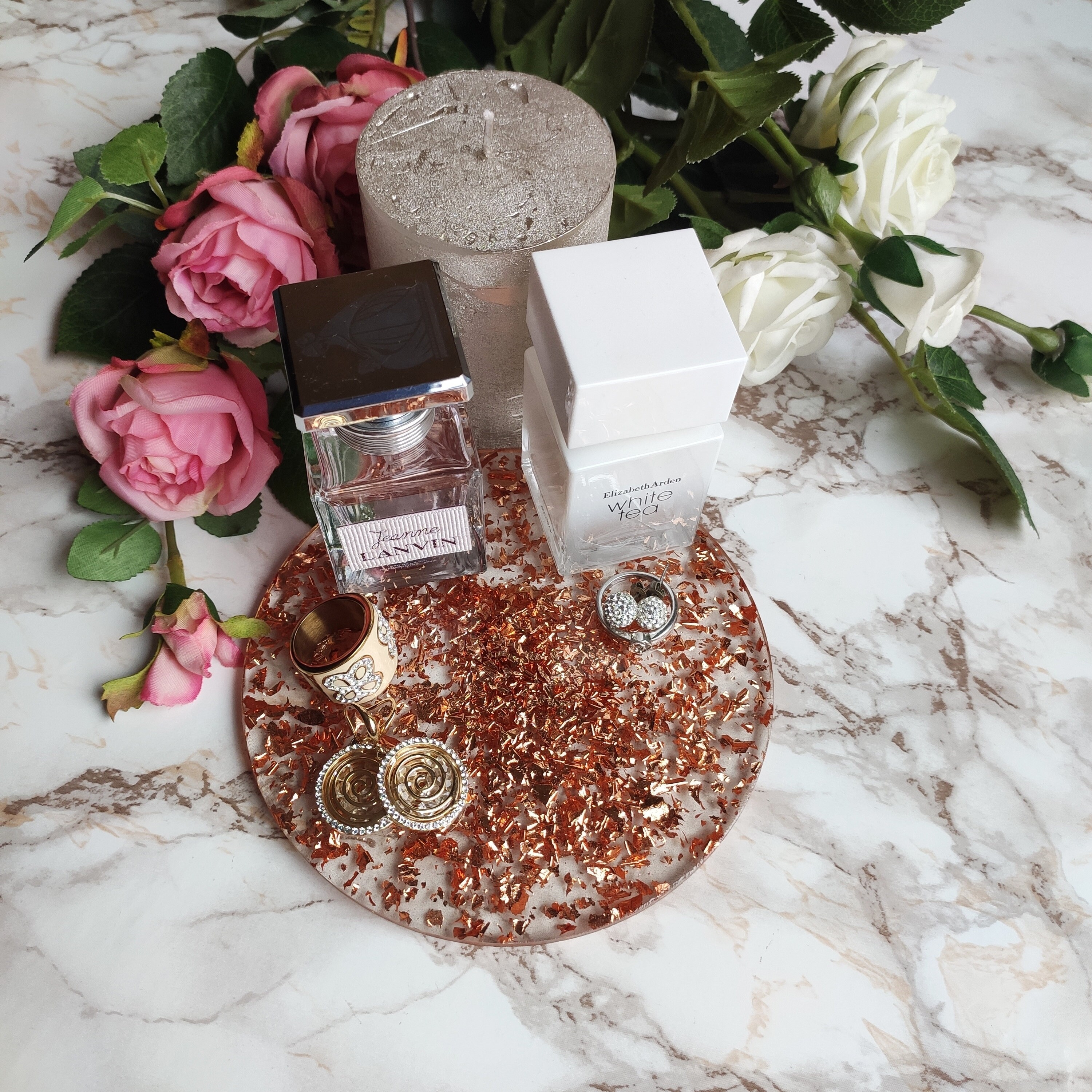 Perfume Tray Marble Vanity Tray Resin Trinket Tray - Etsy