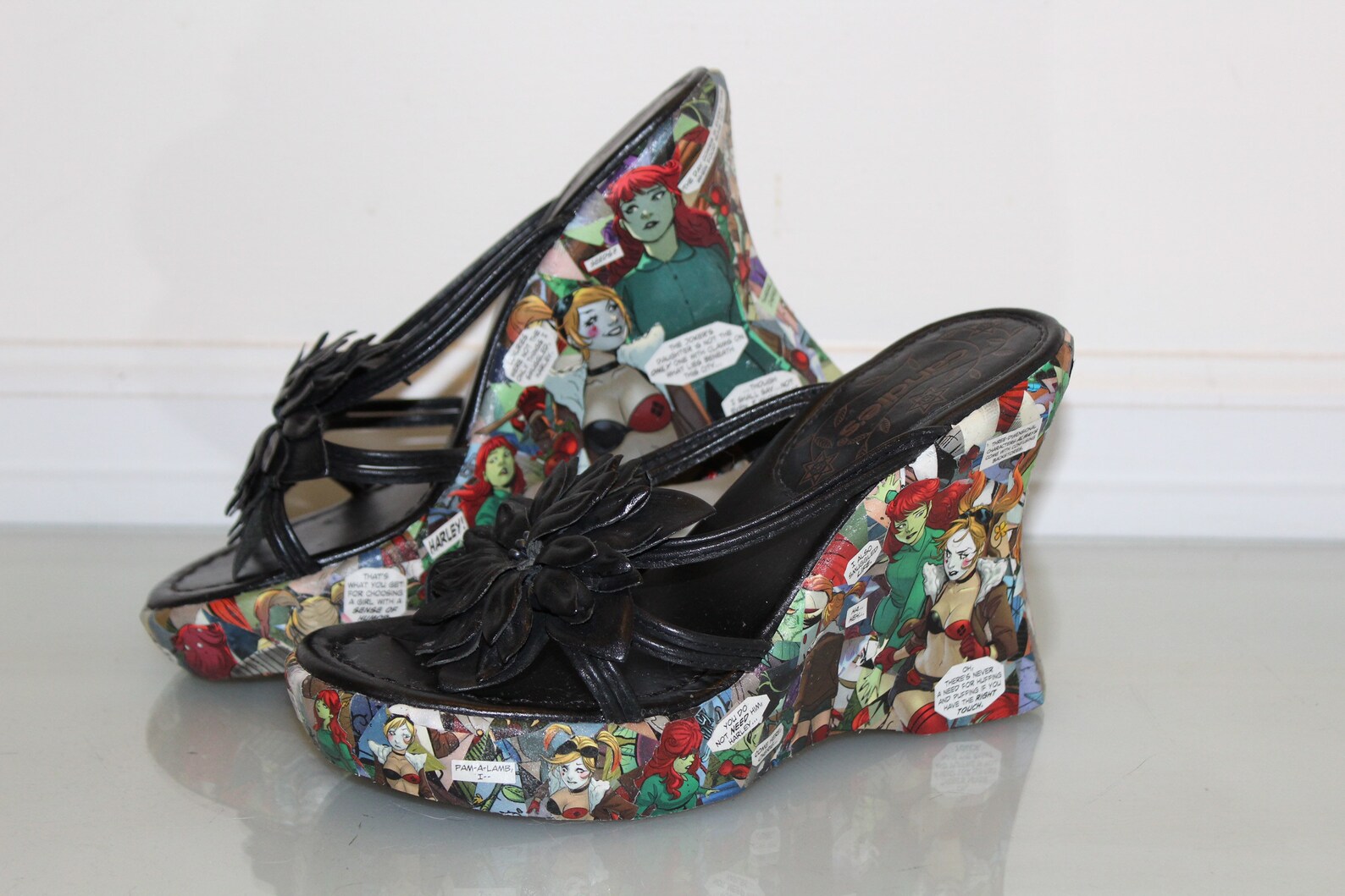 Poison Ivy// Harley Quinn// Comic Shoes// Sandals// Platforms// Custom ...