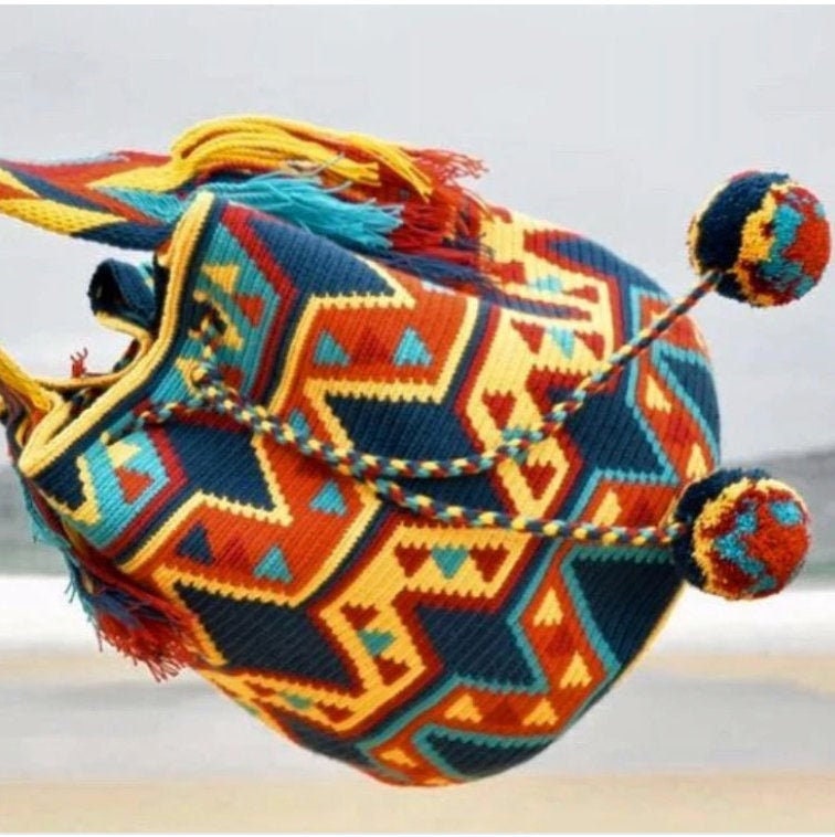 Sac au crochet authentique Grand sac Wayuú Mochila sac Wayuu | Etsy France