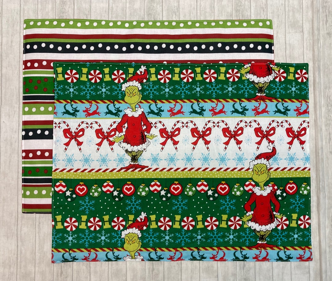 Grinch Christmas Placemats Grinch Home Decor Gift Whoville - Etsy
