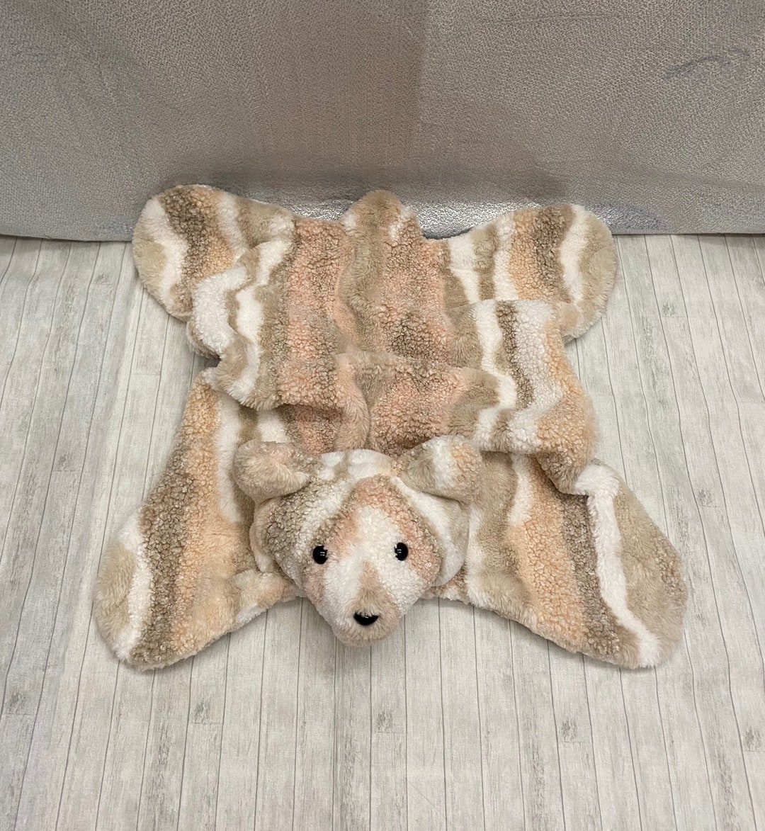 Teddy Bear Baby Blanket, Baby Bear Gift, Baby Bear Rug, Toddler Lovey ...