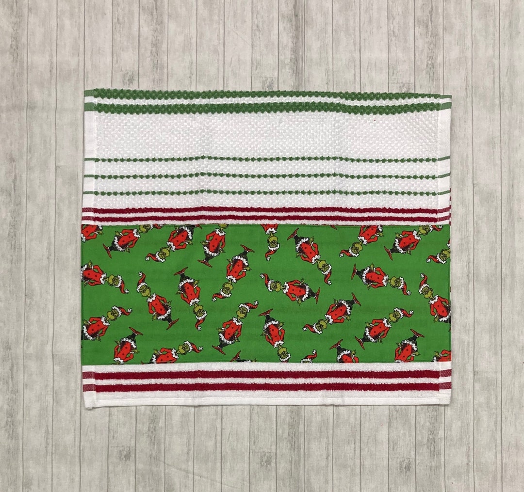 Grinch Kitchen Towel Linen, Grinch Christmas Accessories, Grinch Gift ...