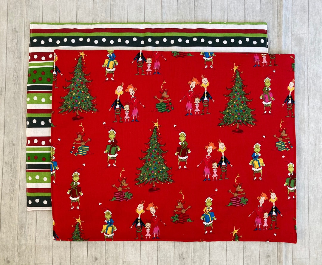 Grinch Christmas Placemats Grinch Kitchen Accessories Gift - Etsy