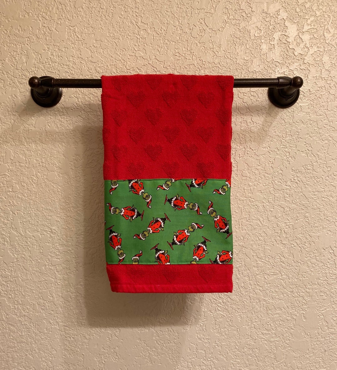 Grinch Kitchen Towel Linen, Grinch Christmas Accessories, Grinch Gift ...