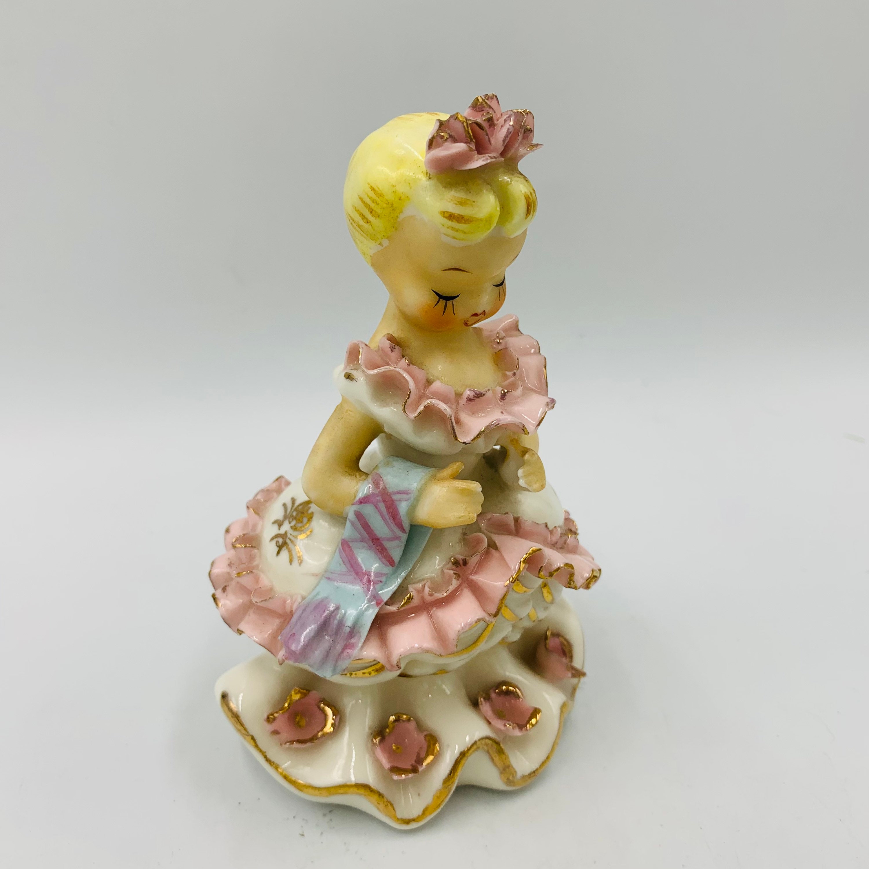 Adorable Vintage Kitsch Girl Figurine Dressed up HB Japan FREE - Etsy