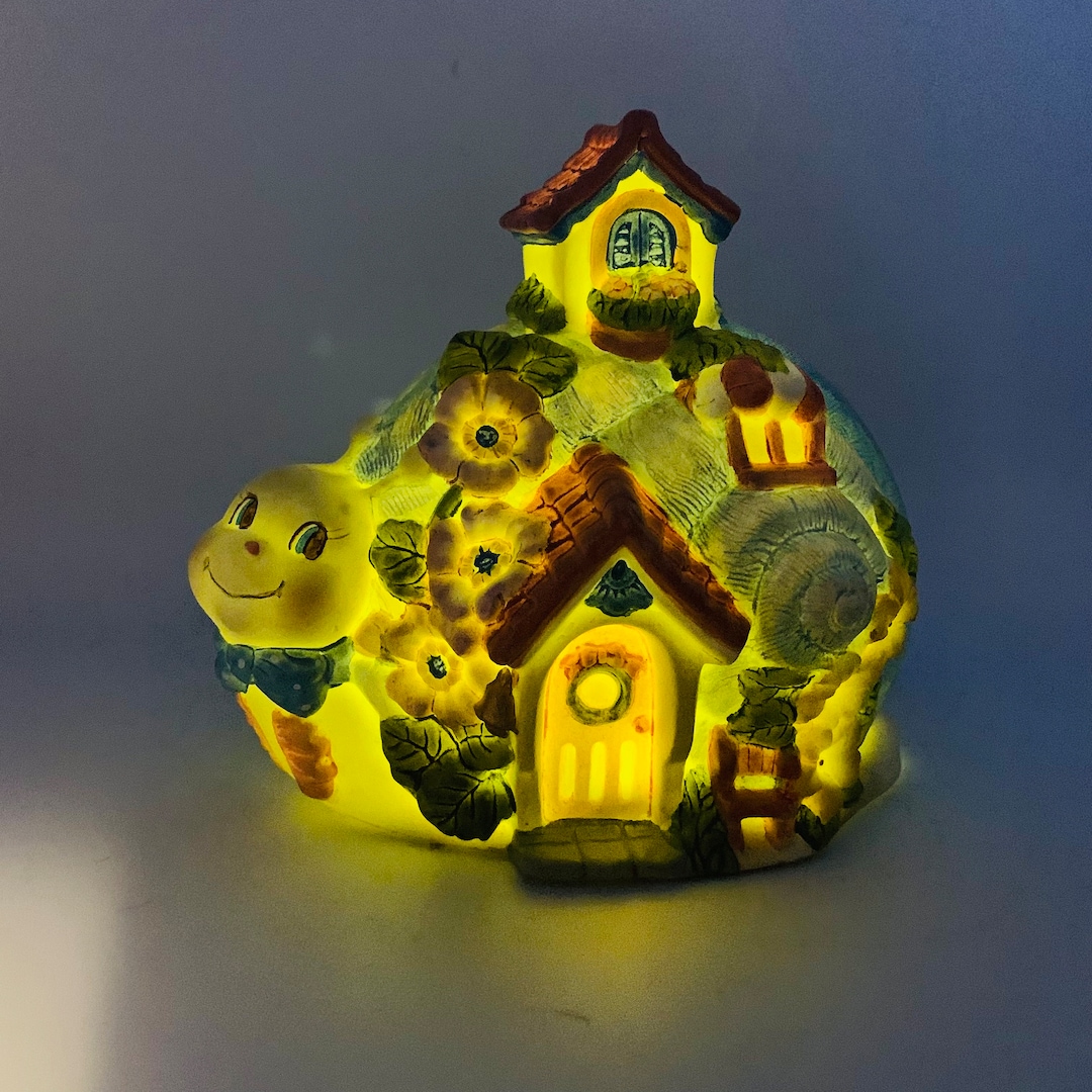 Anthropomorphic Snail Light up Figural Cottage FREE SHIPPING - Etsy