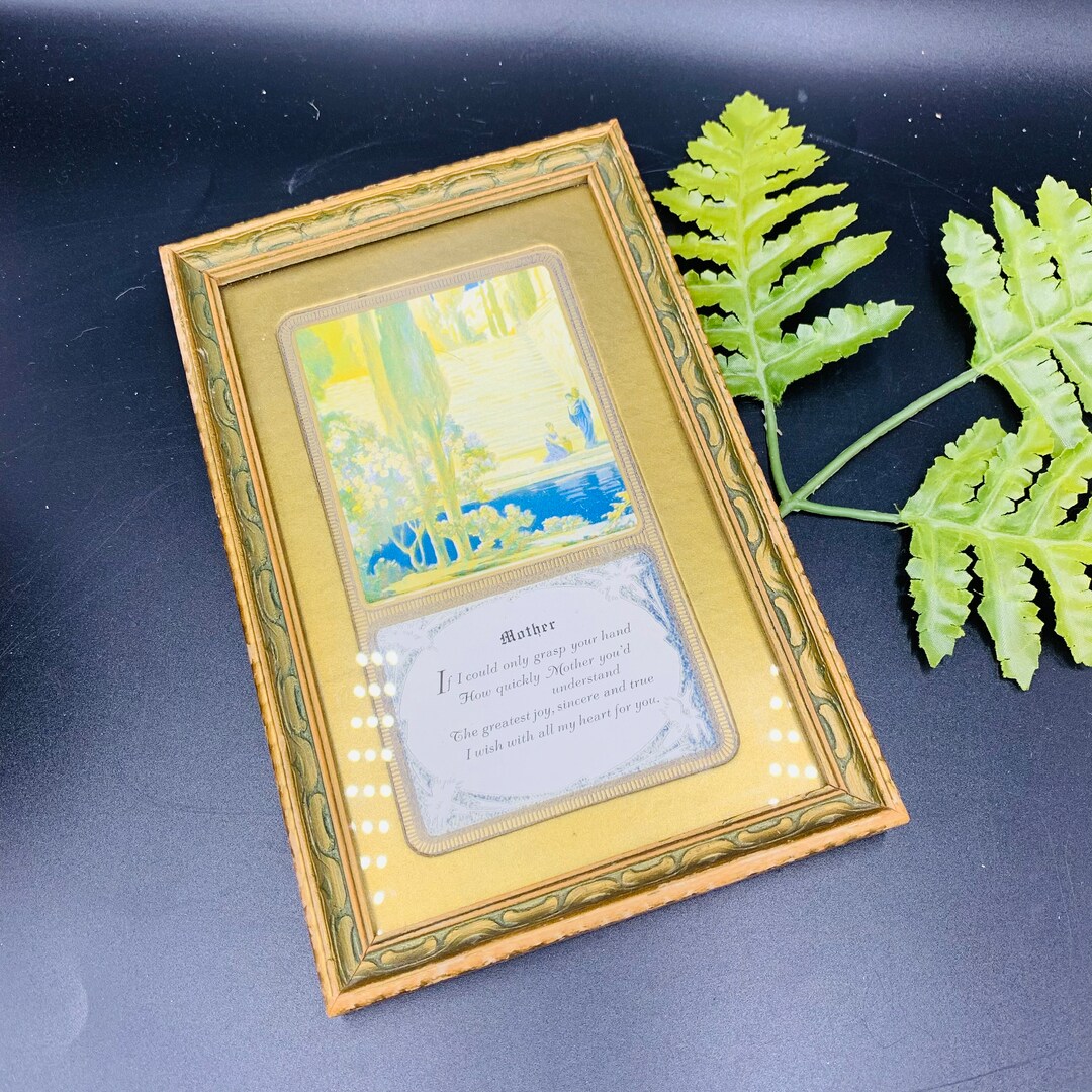 Antique Framed MOTHER Motto Print FREE SHIPPING - Etsy