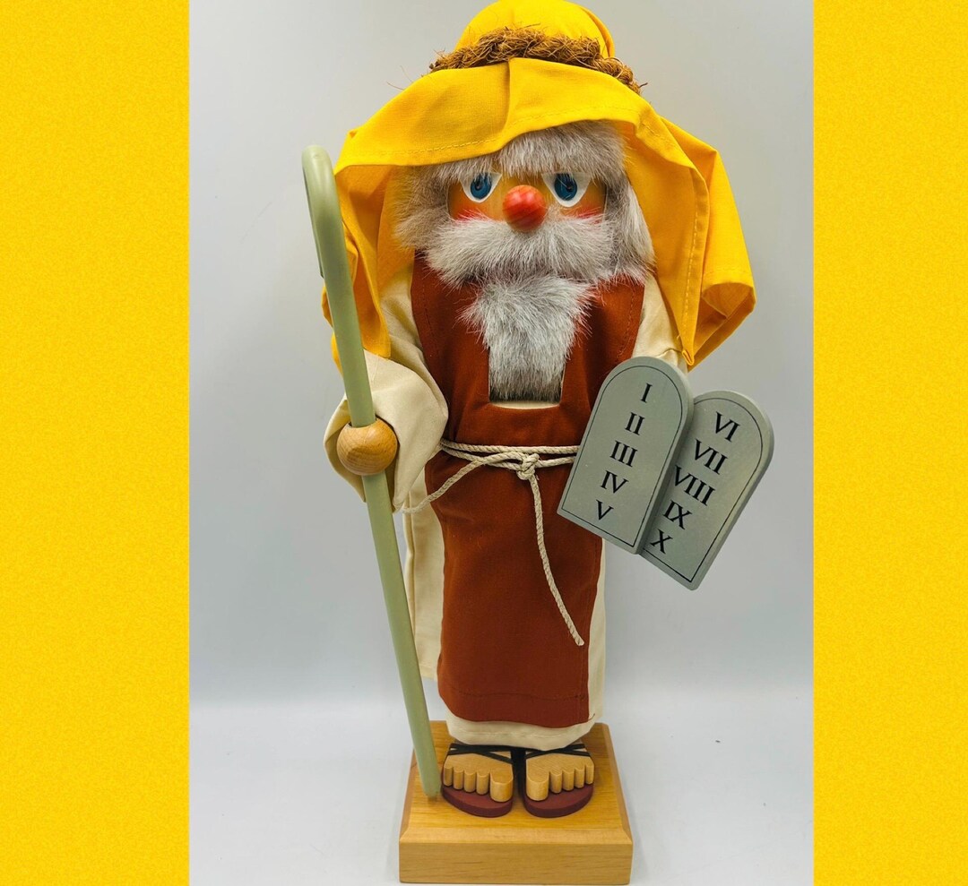 Signed VINTAGE Christian Ulbricht MOSES 10 Commandments 1995 16.5” W ...