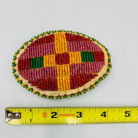 Native American Hand Beaded and leather emblem FREE S… - Gem