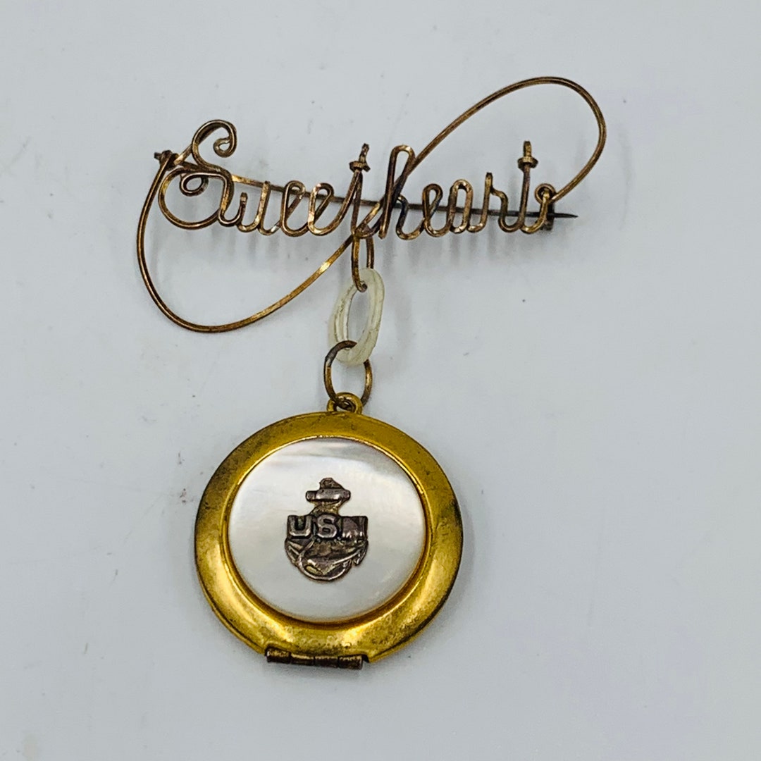 WW2 United States Navy Sweetheart Locket PIN FREE SHIPPING - Etsy