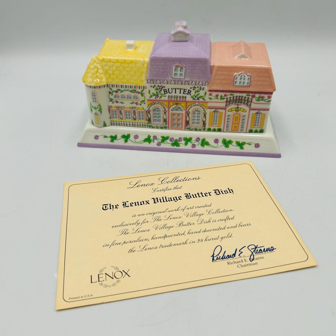 The Lenox Spice Village Butter Dish 1994 Lenox Porcelain With Box ...