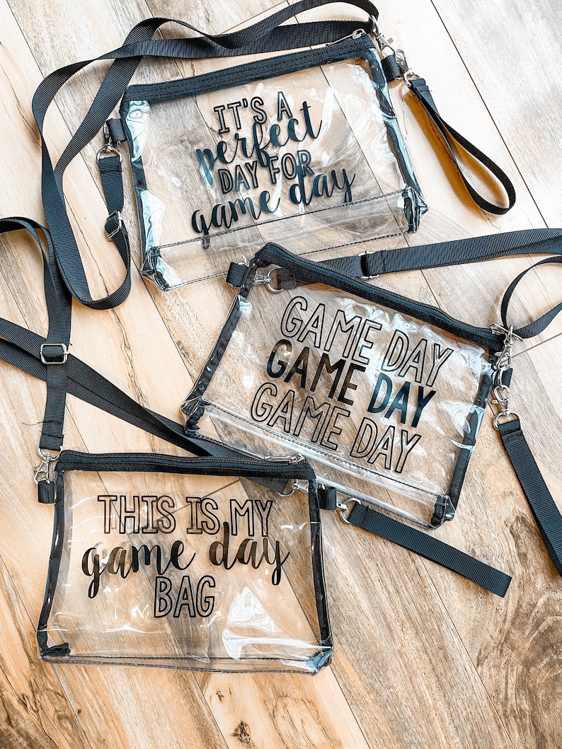 Clear Game Day Bag - Stadium Approved Purse - Clear Purse - Game Day ...