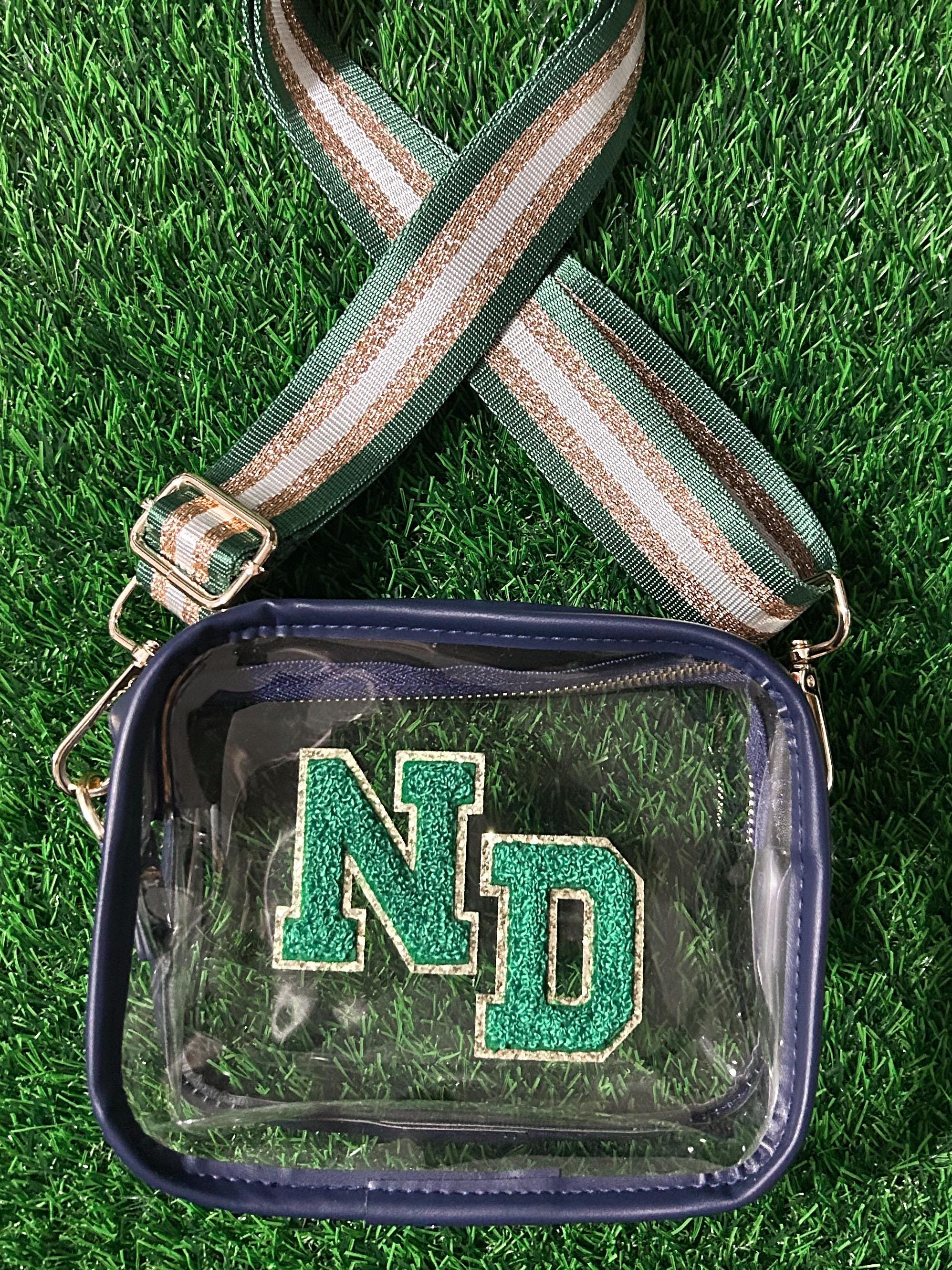 STADIUM BAG - Clear Purse - Game Day Bag - Game Day Purse - Notre Dame ...