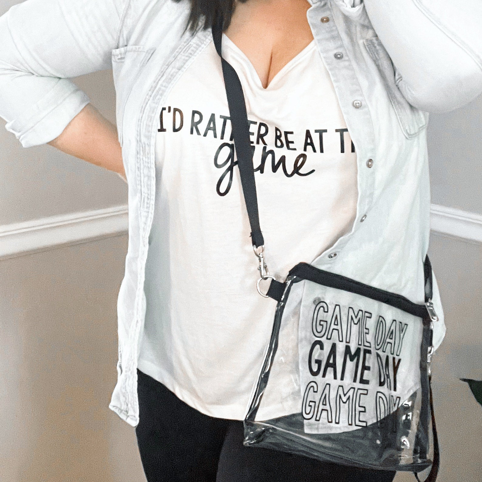 Clear Game Day Bag Stadium Approved Purse Clear Purse - Etsy
