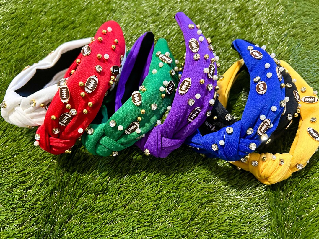 GAME DAY HEADBAND - Football Headband - Beaded Headband - Embellished ...