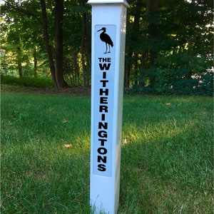 Lighted Family Name Sign Post: Solar LED Backlit - One or Two Sided - Etsy