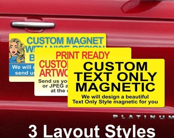 12" X 18" Custom Magnetic Vehicle Sign | Personalized Car Magnetic ...