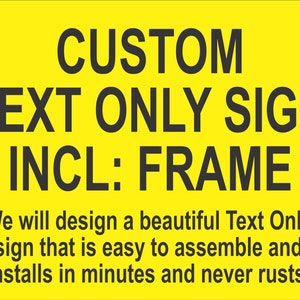Custom Framed 2 Post Business Sign, 3 Layout Styles, Lots of Sizes ...