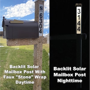 SOLAR ADDRESS Mailbox Post | Led | Illuminated Address Sign | Solar ...