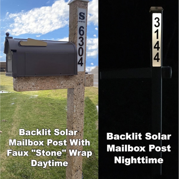 Solar Illuminated Mailbox Post - Etsy