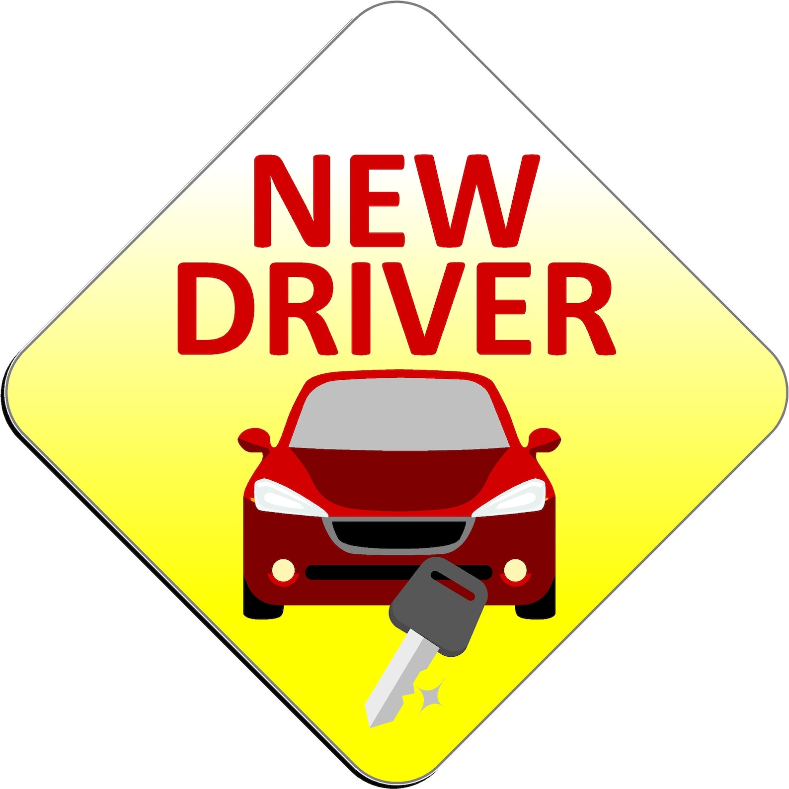 New Driver Magnetic Sign Beautiful Colorful Laminated - Etsy