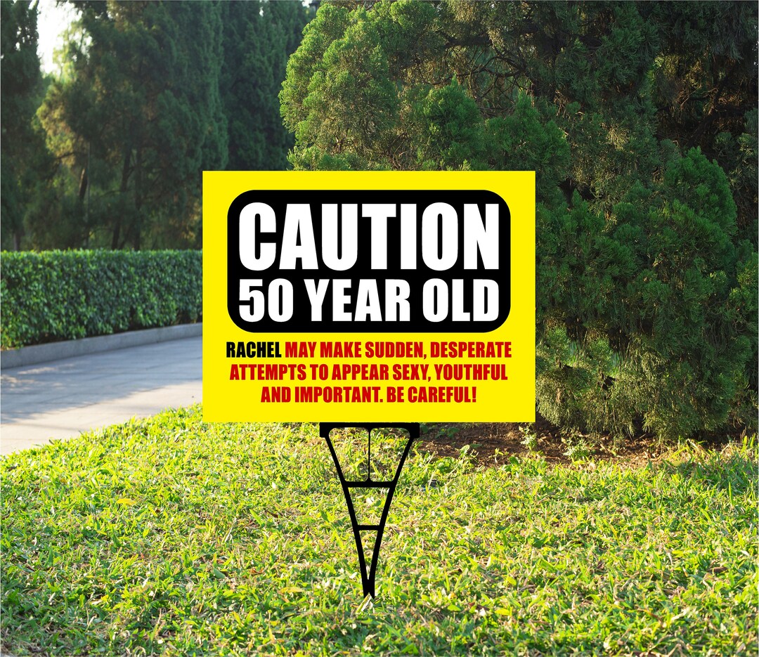 Personalized CAUTION 30 / 40 / 50 / 60 / 70 Year Old Happy - Etsy