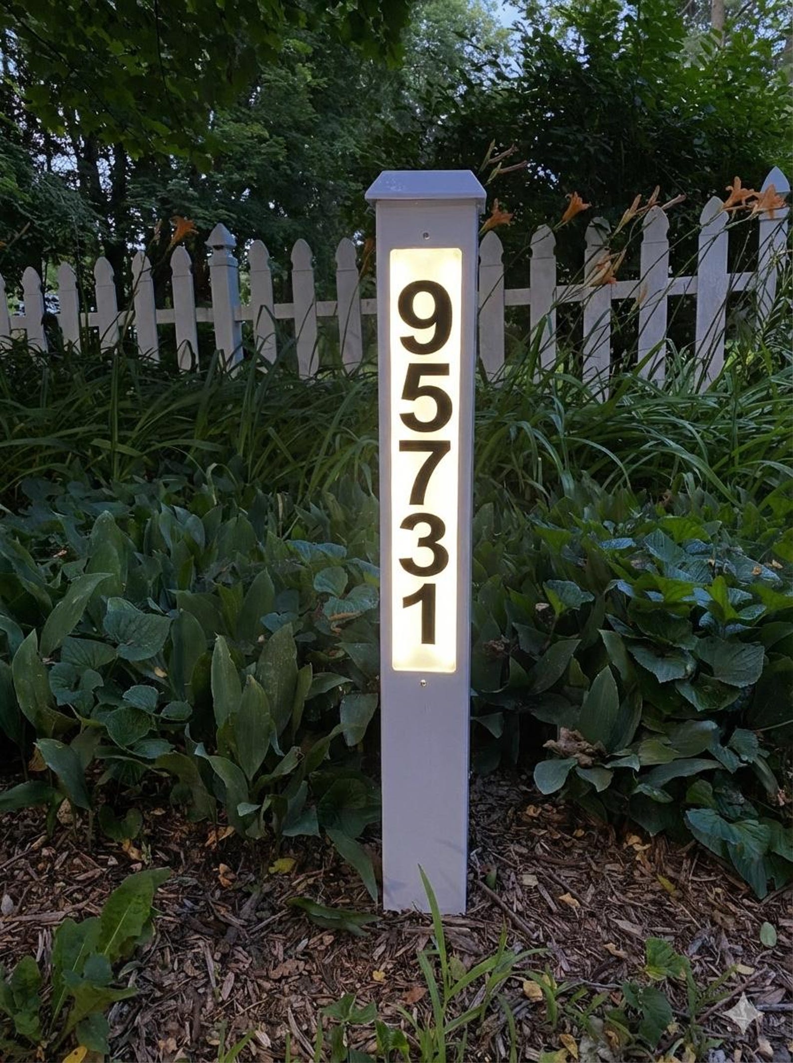 Best LED SOLAR POWERED Tall Lighted Address Sign - Etsy