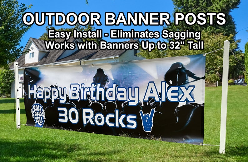 Personalized Birthday Vinyl Banner, Indoor/outdoor Party Decoration - Etsy