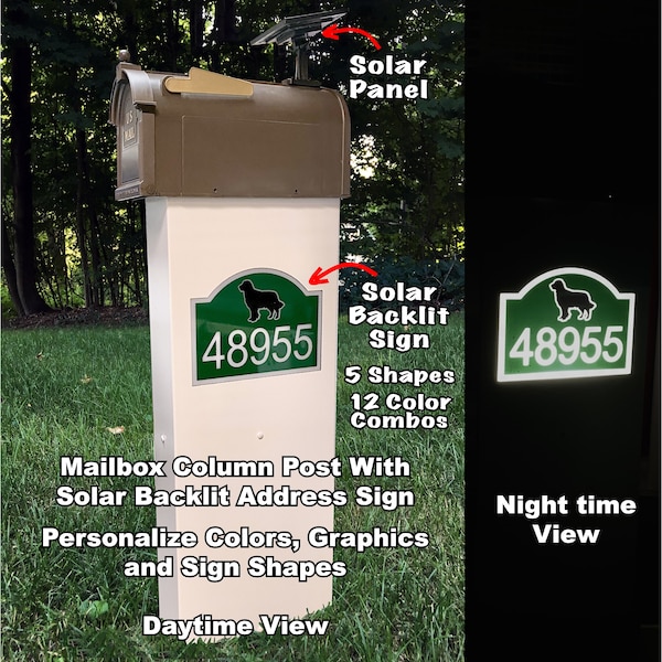 Solar Led Mailbox Numbers - Etsy