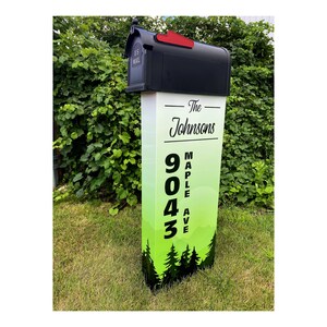 Wrapped Mailbox Post & Mailbox, Choice of Wrap Layouts, 2 Sided ...