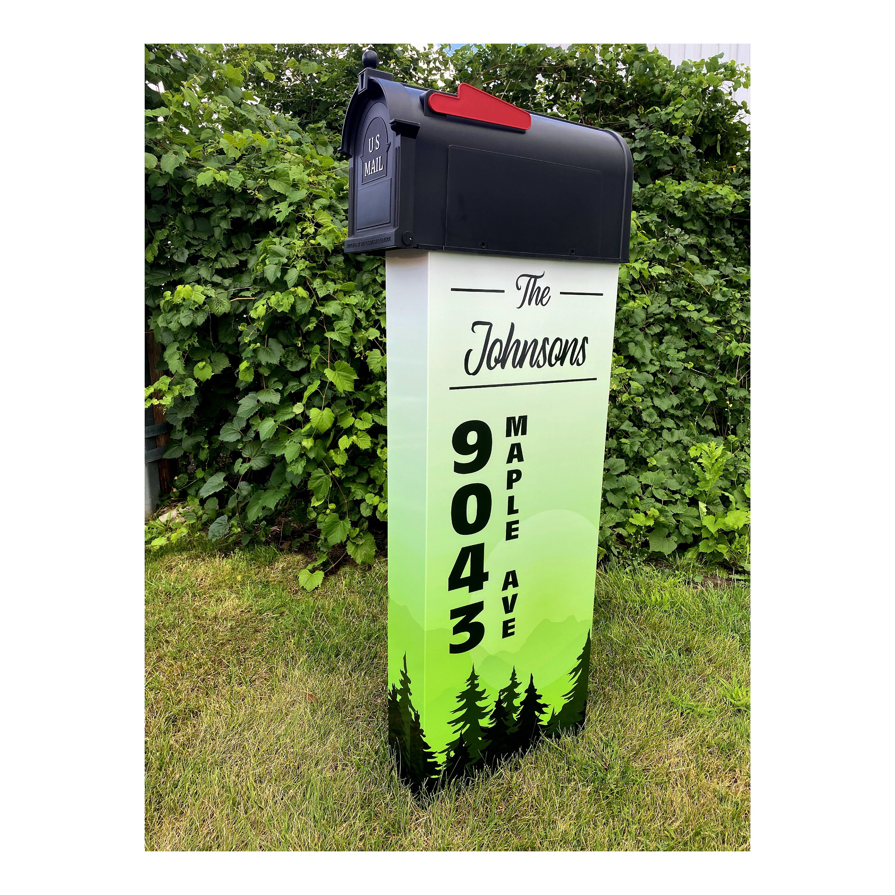 Mailbox Post Column: Vibrant Wrapped Address Signs (double-sided) - Etsy