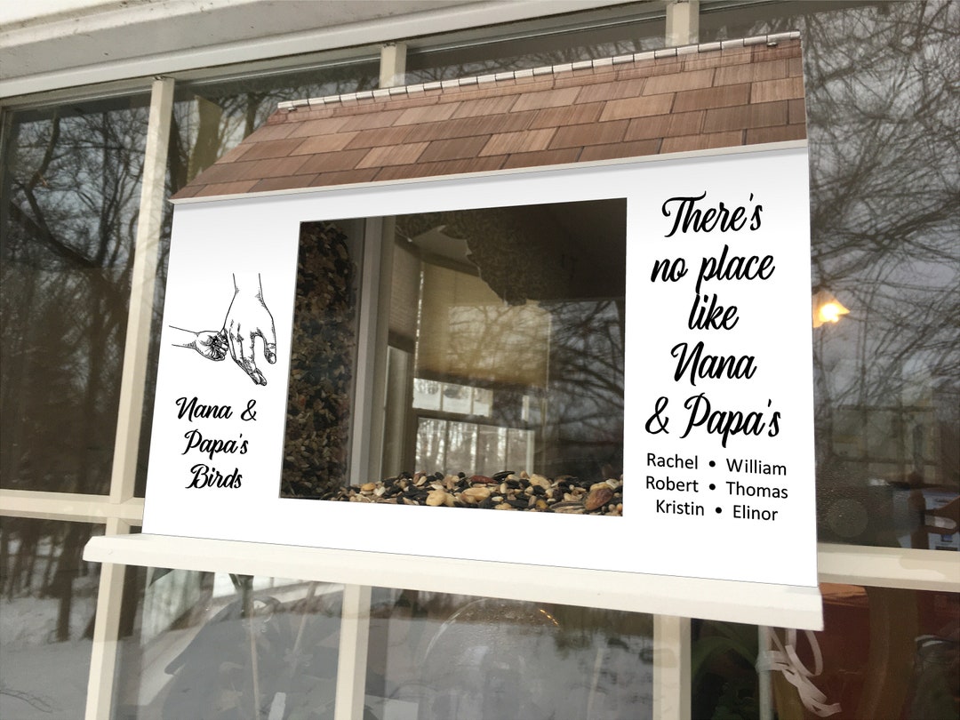 Nana Papa Window Bird Feeder, Custom Photo and Text (outdoor PVC) - Etsy