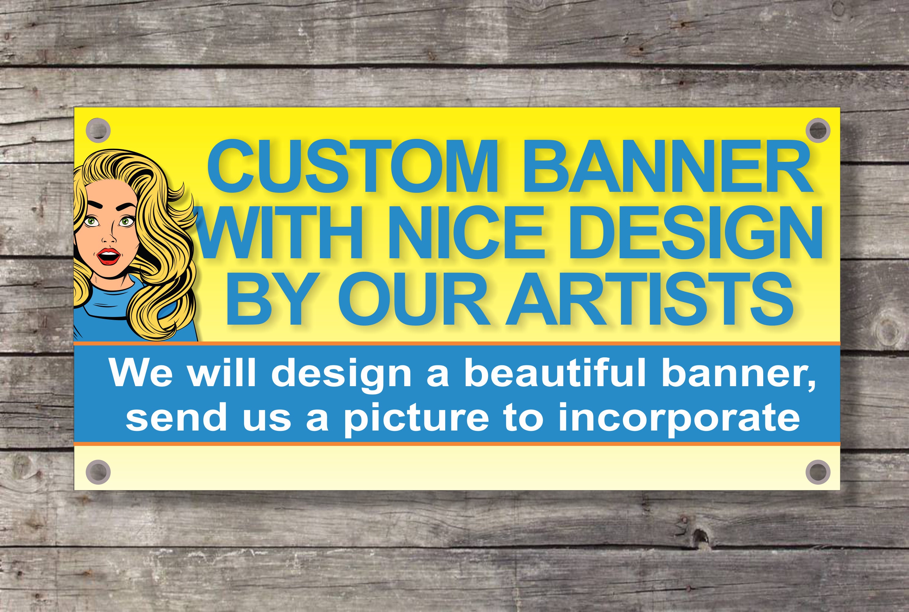 Custom Vinyl Banner 3 Art Styles 5 Heights 18 24 36 48 | Etsy