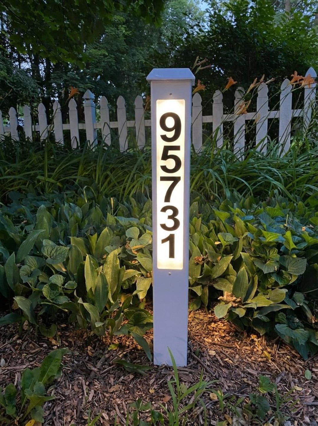 Best LED SOLAR POWERED Tall Lighted Address Sign - Etsy