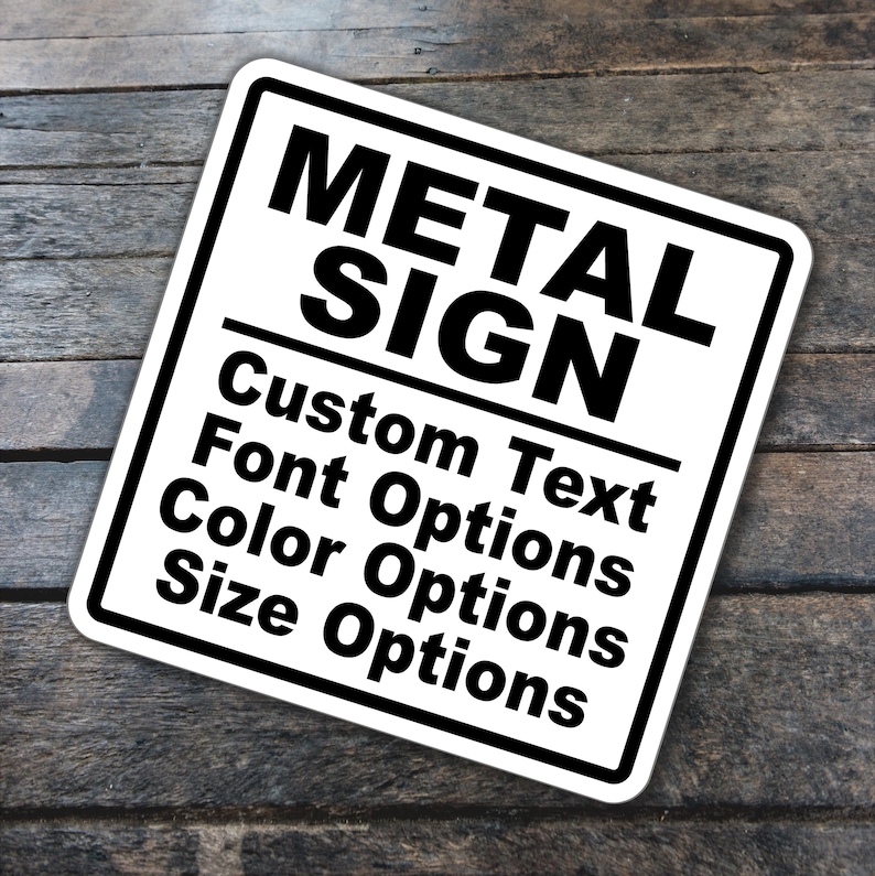 Custom Aluminum Metal Sign: Durable Outdoor Business or Man Cave Decor ...