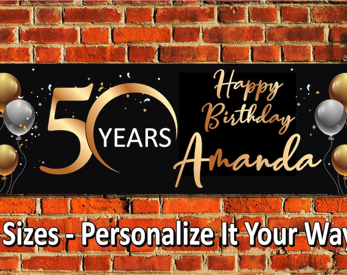 Custom Glitter Banner, Cursive Script Banner, Personalized Banners ...