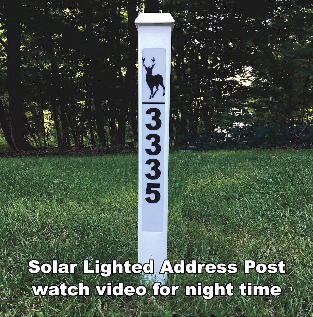 SOLAR ILLUMINATED ADDRESS Sign, Led, 10 Window Color Combos, Lighted ...