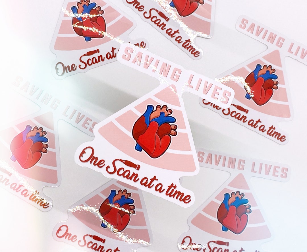 Saving Lives Echo Sticker, Sonography101, Echocardiogram, Heart ...