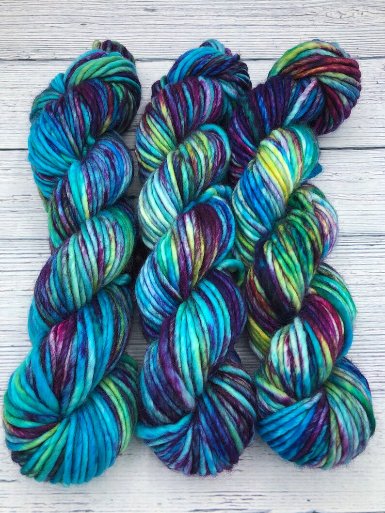 Hand Dyed Variegated Super Bulky Bulky Worsted Yarn - Etsy