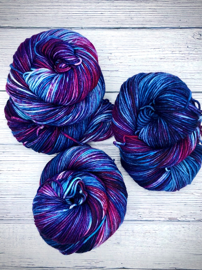 Hand Dyed Variegated Yarn Sock Dk Worsted Bulky Super - Etsy