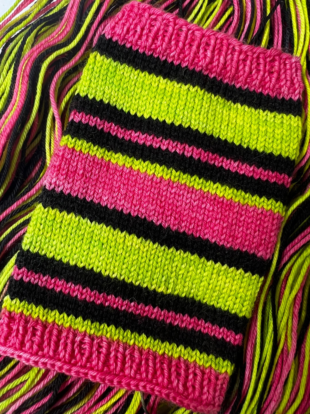 Hand Dyed Self Striping Yarn “sweet Watermelon” - Etsy