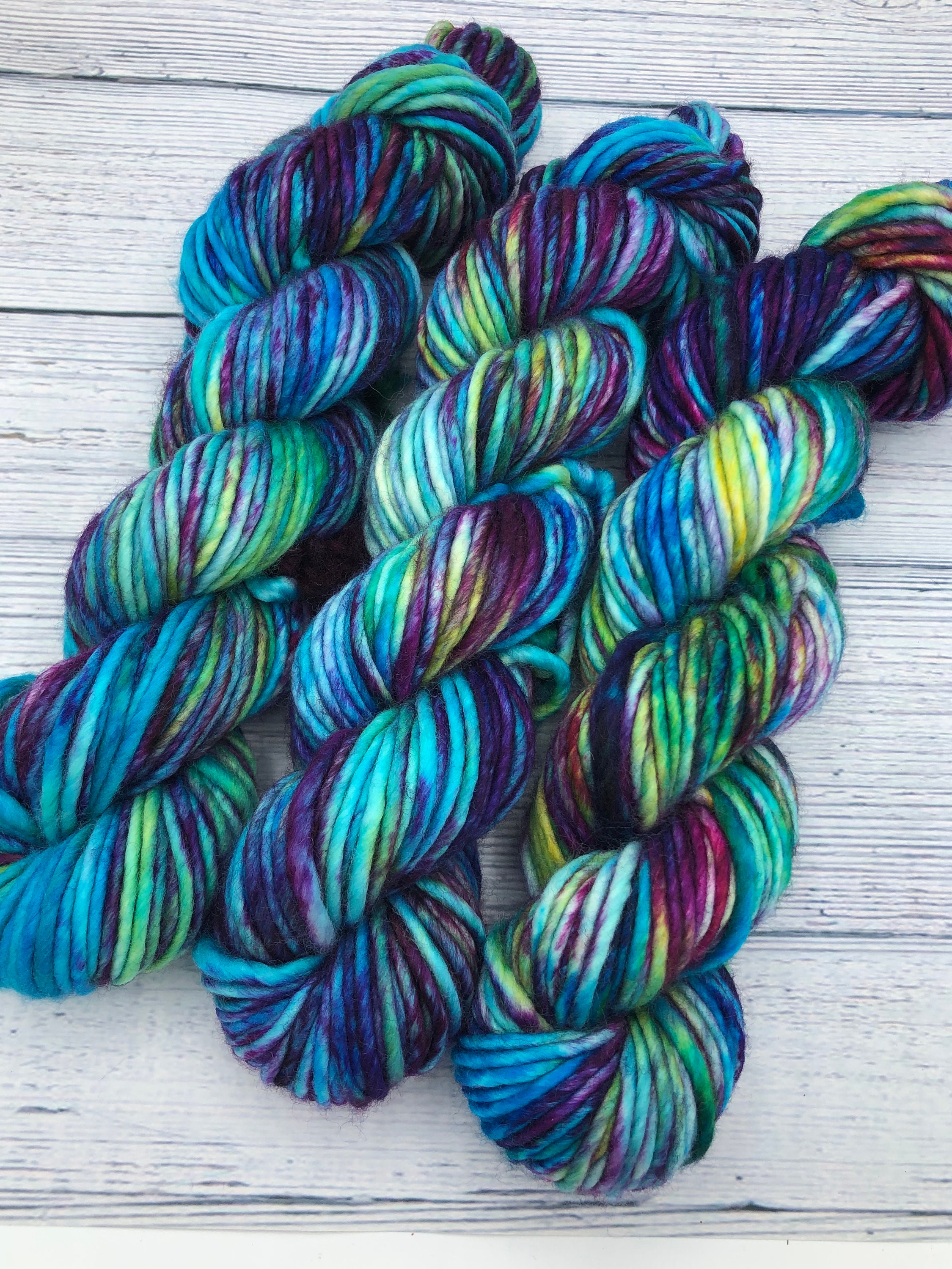 Hand Dyed Variegated Super Bulky Bulky Worsted Yarn - Etsy