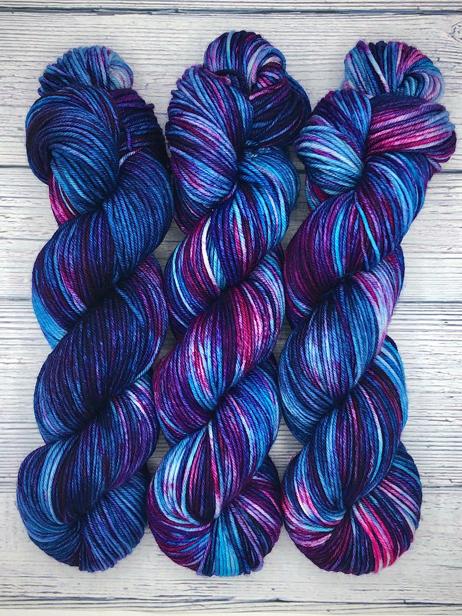 Hand Dyed Variegated Yarn Sock Dk Worsted Bulky Super - Etsy