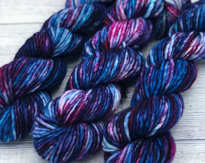 Hand Dyed Variegated Fluorescent Neon Rainbow Sock, Dk, Bulky, Super ...